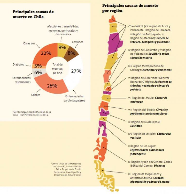 Las principales causas de muerte en Chile - explora.cl